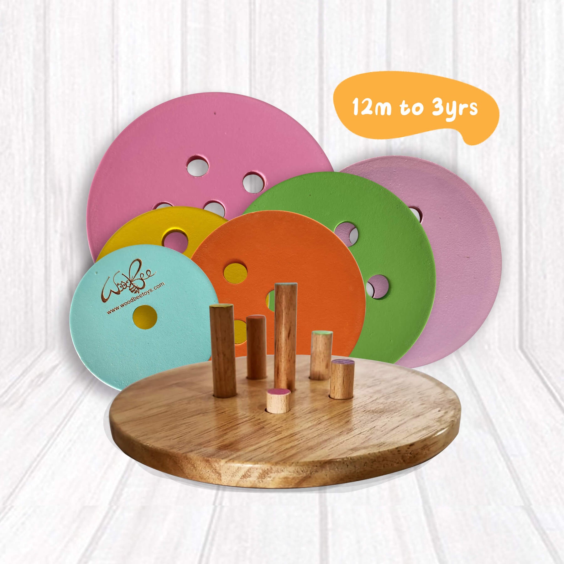 Wooden Disk Stacker Toys Quality Stacking for Kids | Woodbee Toys ...