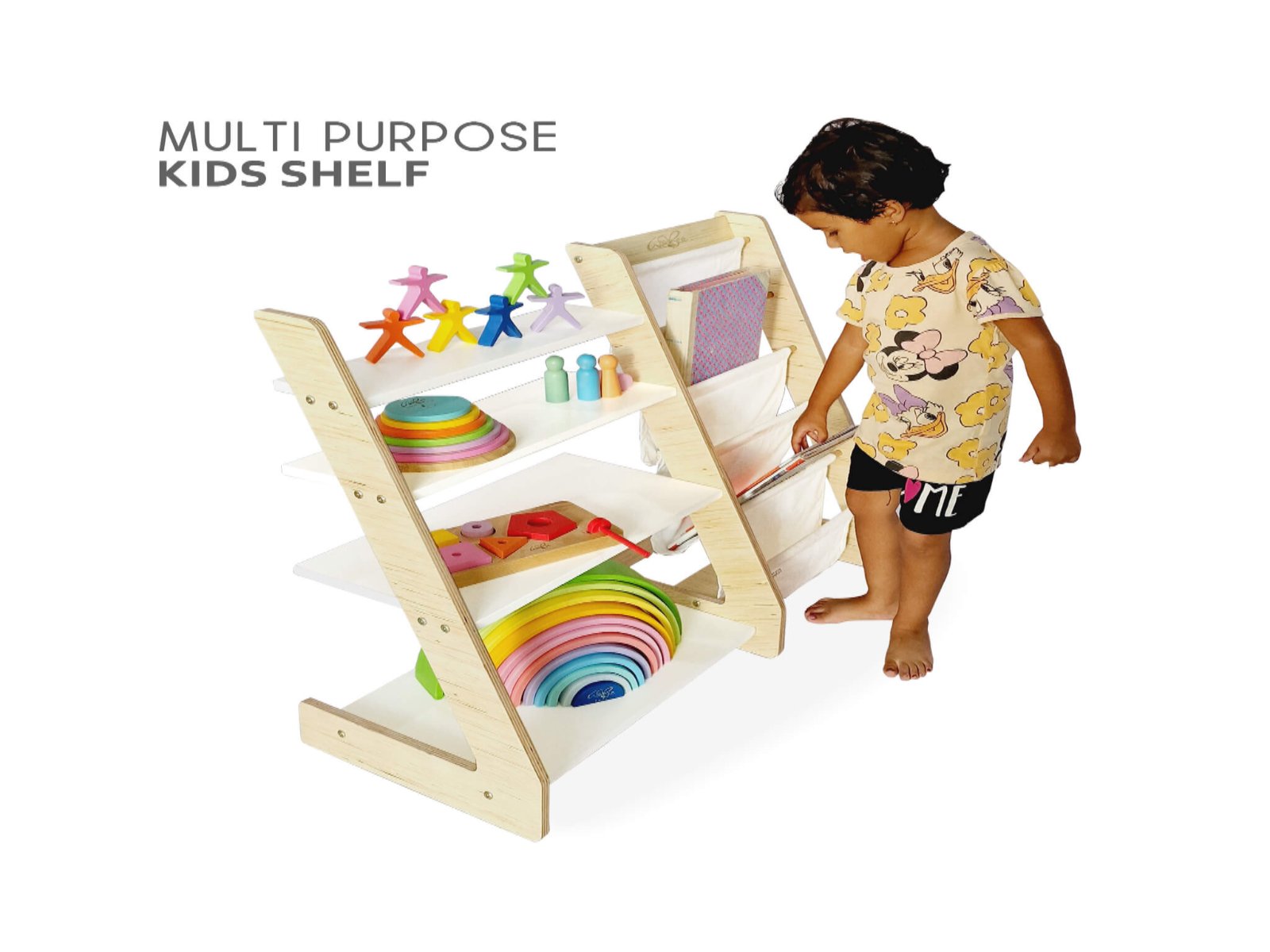 Buy Unique Multi purpose Book Shelf | Dual Storage | Free Standing ...