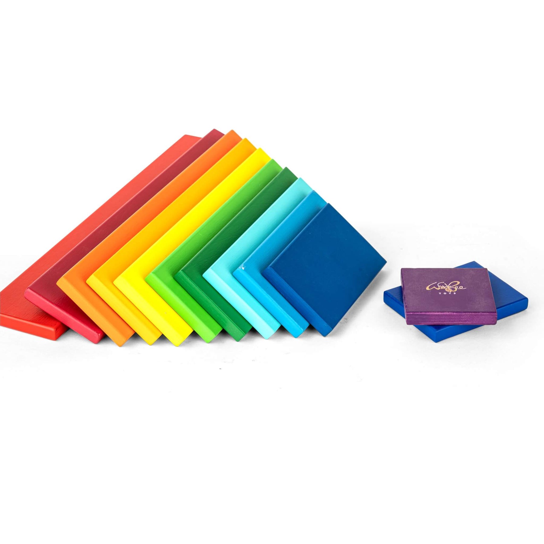 Rainbow Plates 12 Pc Colorful Eco Friendly Play Set | Woodbee Toys ...