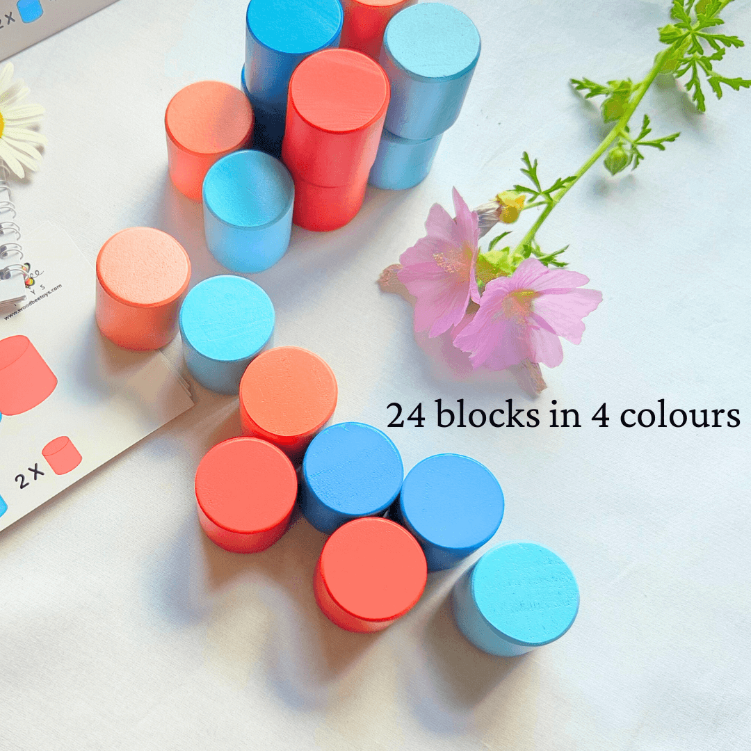 3D Cylinder Blocks Puzzle – WoodBee Toys