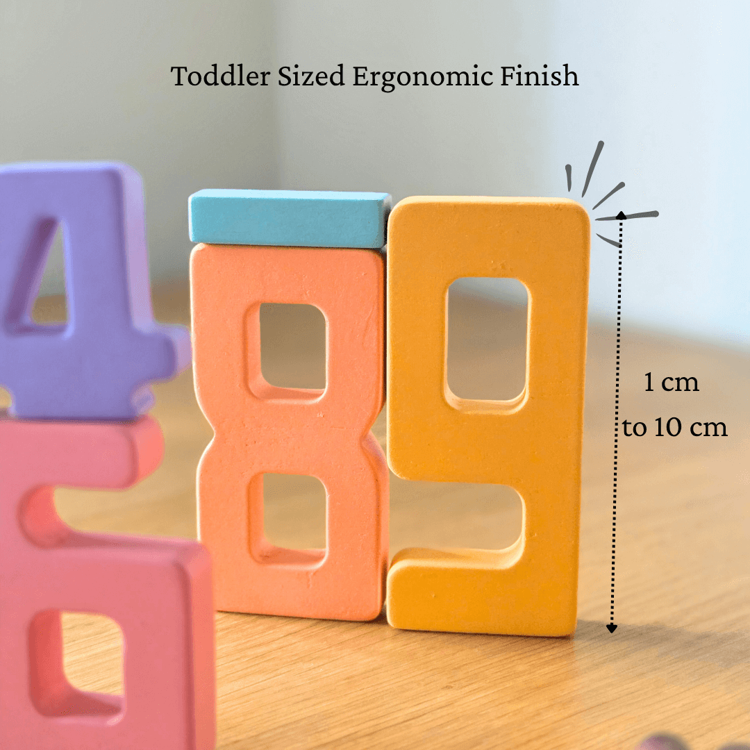 Wooden Number Building Blocks for Toddlers – Educational Montessori Toy ...