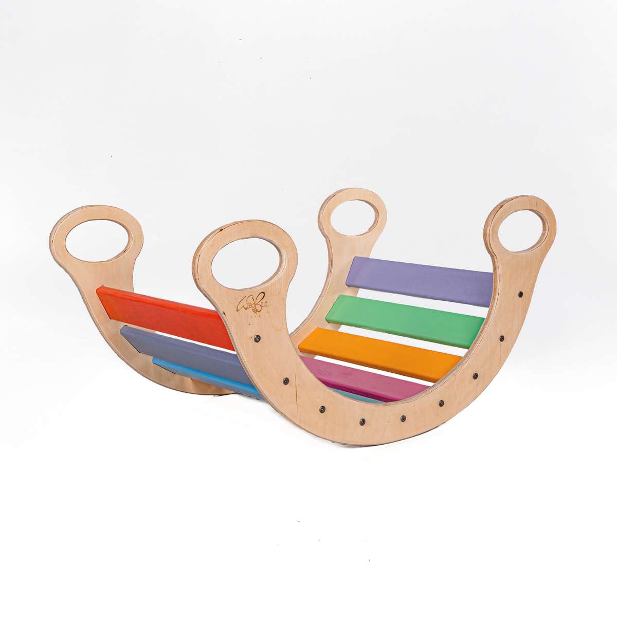 Buy Wooden Rainbow Rocker | Medium | WoodBee Toys