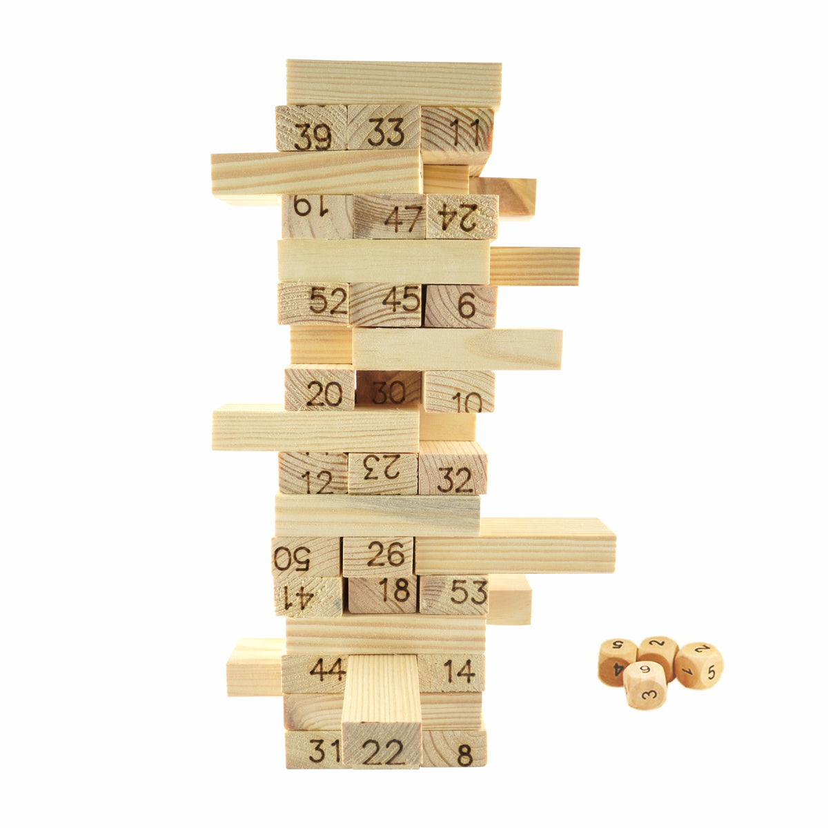 Buy Wooden Jenga or Tumbling Tower Numbered | Woodbee Toys – WoodBee Toys