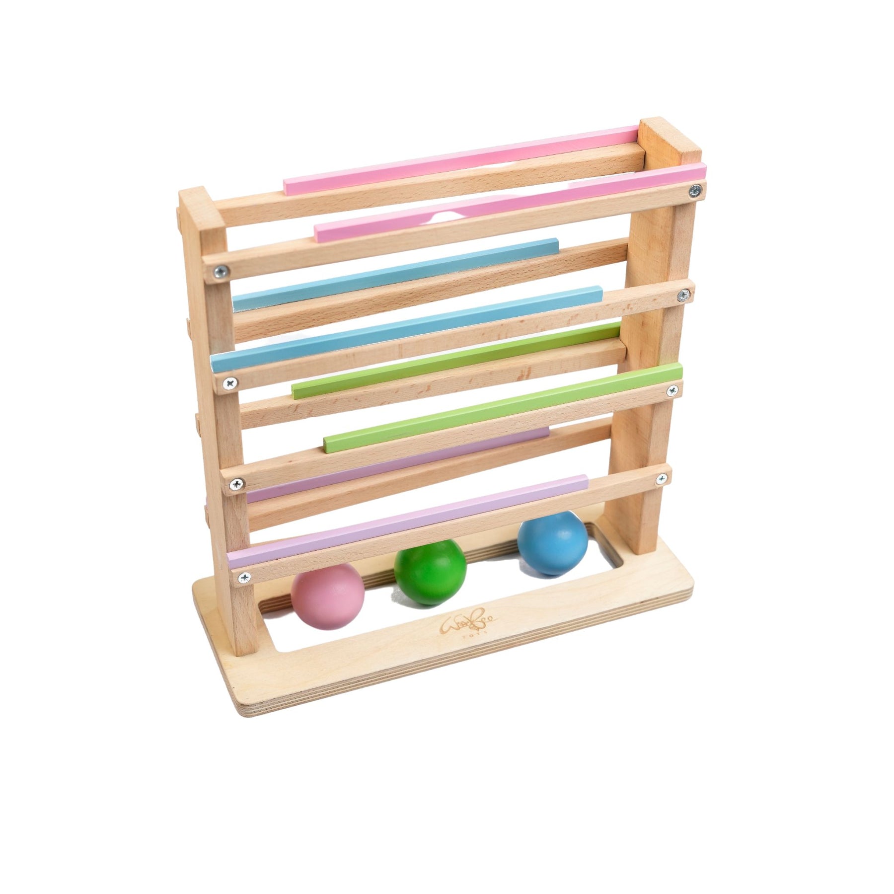 Buy Montessori Colored Wooden Ball Tracker | WoodBee Toys