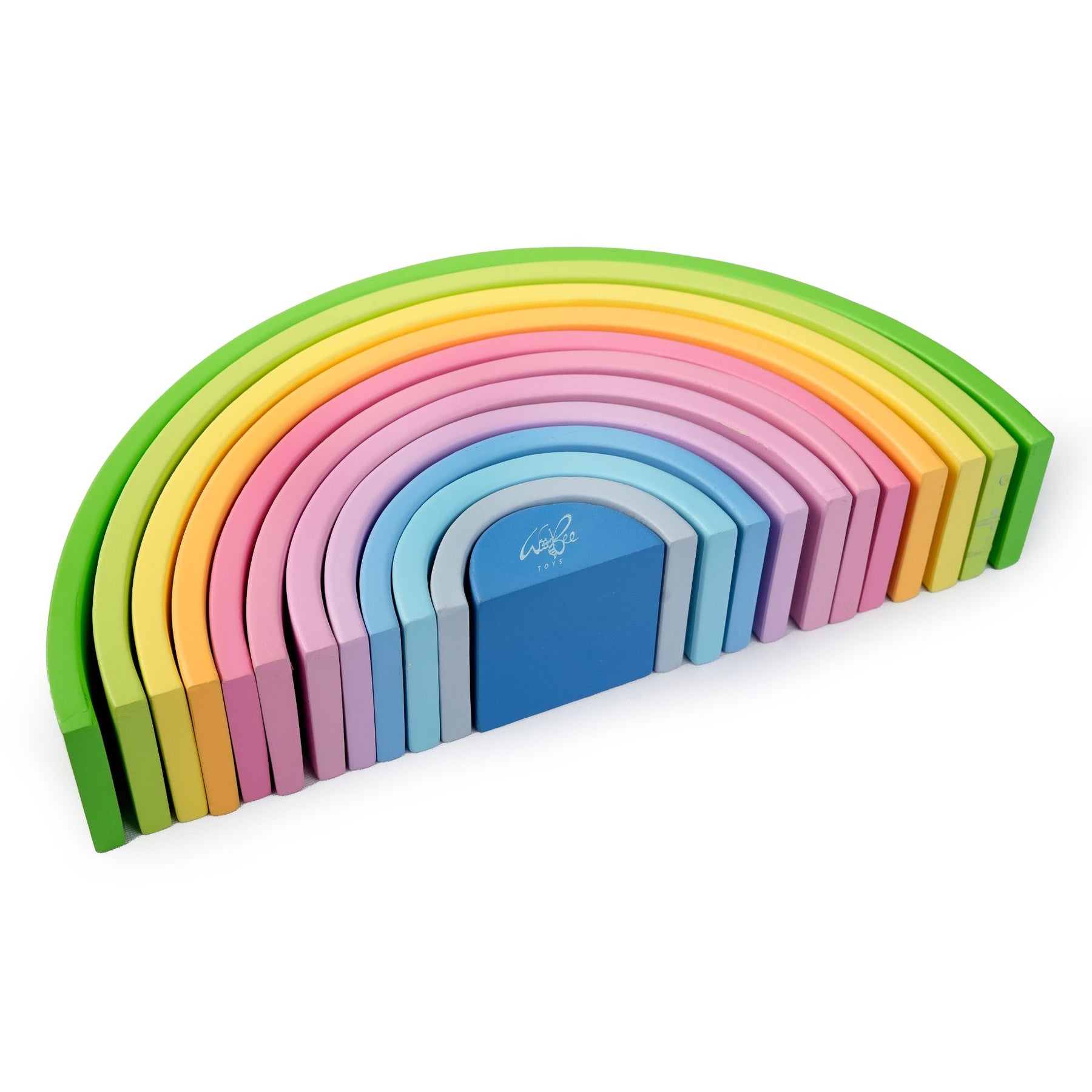 Buy Wooden Rainbow Stacker - 12 pc - Pastel Colour | WoodBee Toys